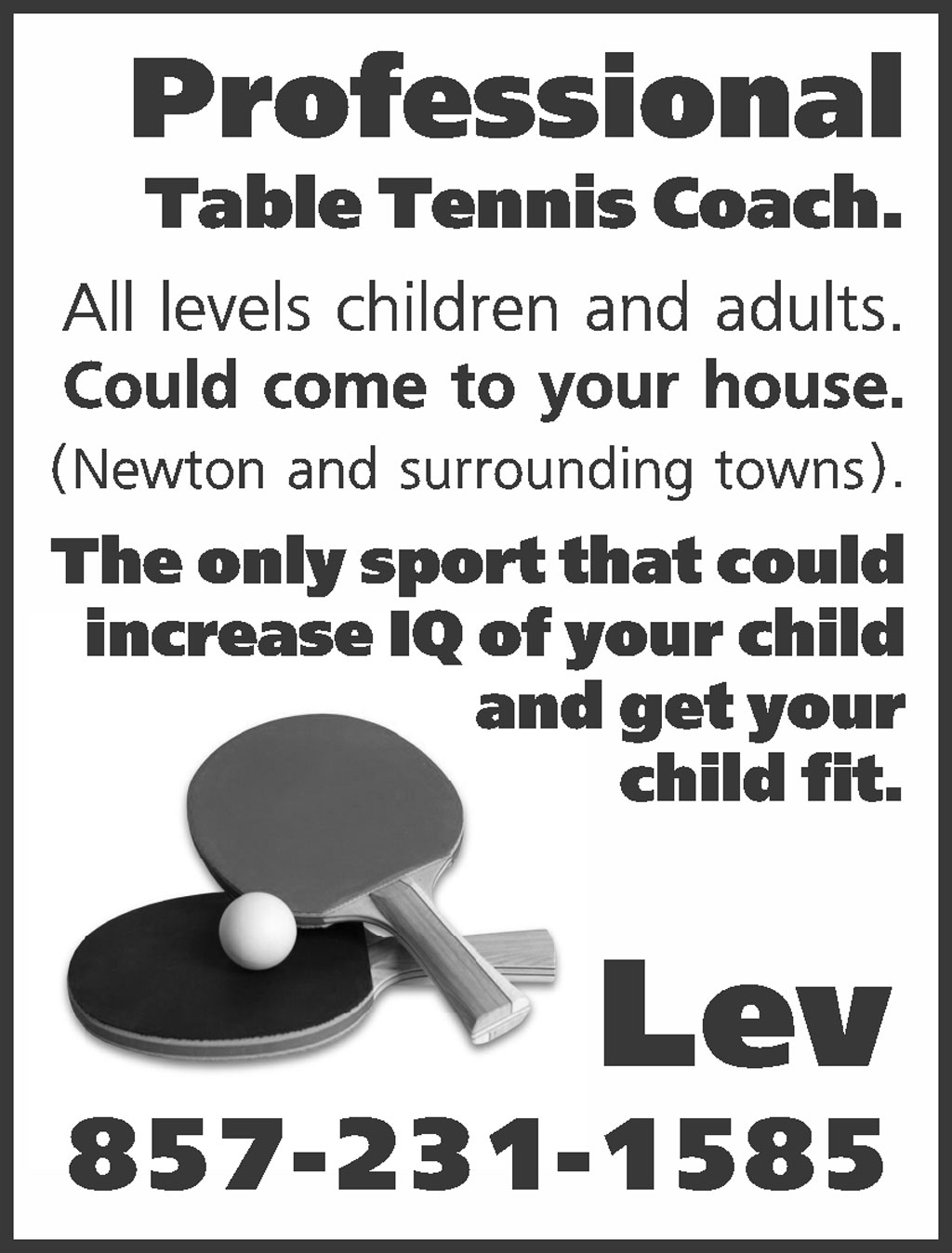 Table Tennis Coach Boston Ma